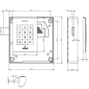 Ronis Tronic Slim Lock | Authorized reseller | asllockers.co.uk